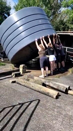 Epic tank move with a few dangerous moments.