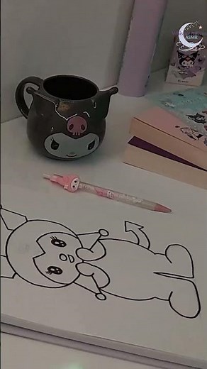 how to draw kuromi🖤step by step asmr drawings✨✏️