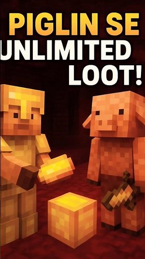 Piglin Se Unlimited Loot Farm in Minecraft 🔥 | Nether Trading Machine!