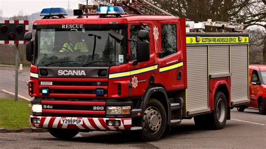 Blaze rips through Scots new-build houses as fire crews battle flames overnight
