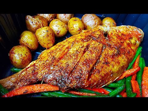 Just 3 Ingredients Tasty Air Fryer Red Snapper in 10 minutes