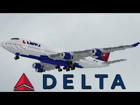 Delta Boeing 747-400 Painting Timelapse | Minecraft