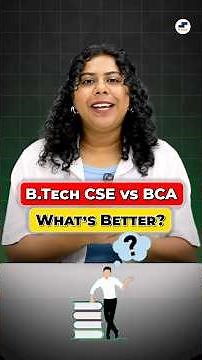 BTech CSE vs BCA | Which is Better for a Tech Career in 2025? #Shorts #BTech2025 #BCA #CSE #BTechJob