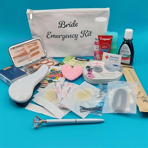 Personalised Bride Emergency Kit – Wedding Day Survival Bag, UK Made - Etsy UK