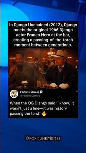 In Django Unchained (2012), Django meets the original 1966 Django