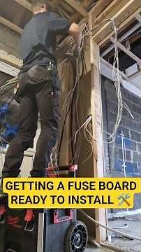 Getting a fuse board ready to install #electrician #construction #work #thedublinsparky