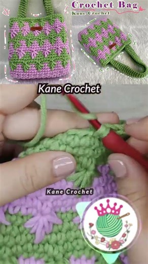 Crochet Handbag 👜 Spike cluster stitch (SPC) C2