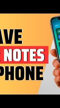 how to save your notes on iphone - full guide