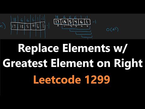 Leetcode 1299 - REPLACE ELEMENTS WITH GREATEST ELEMENT ON RIGHT SIDE