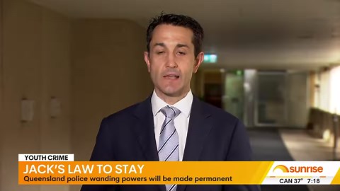 JACK'S LAW SET TO STAY 🧐 Queensland Premier announces the historic Jack’s Law will be made permanent in 2025 ⚖️ WATCH SUNRISE FOR MORE | 7plus ☀️ | Sunrise