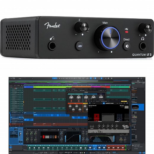 Fender Studio Quantum LT 2 USB-C Audio Interface with with Studio Pro Subscription Upgrade