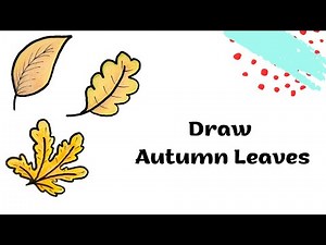 Draw and color autumn leaves | Easy step by step drawing
