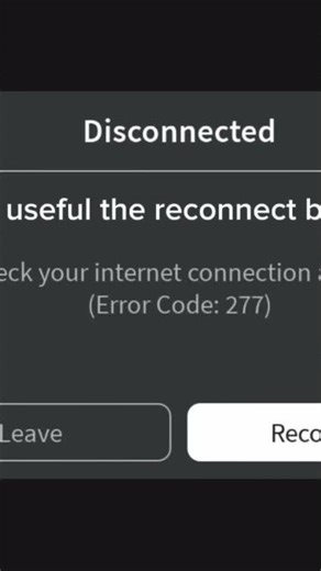 How useful the reconnect button is…