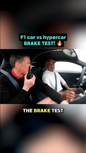 F1 Car v Bugatti Chiron BRAKE TEST