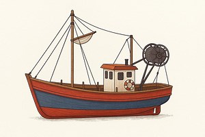 DIY Fishing Boat Model Blueprint: Printable Wooden Boat Plan (PDF Download, Laser-cut Compatible) - Etsy