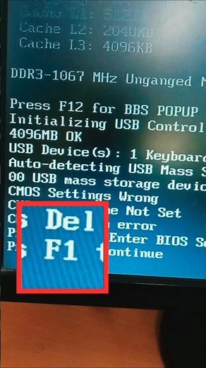 How to remove F1 ERROR Computer start screen. F1 error 100% Fixed | #youtubeshorts #viralvideo |