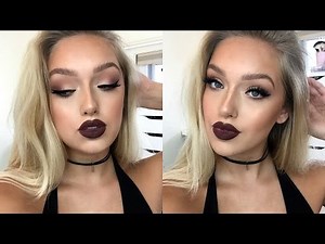 Instagram "Baddie" Makeup Tutorial- Matte Eyes, Dark Lips + OUTFIT!