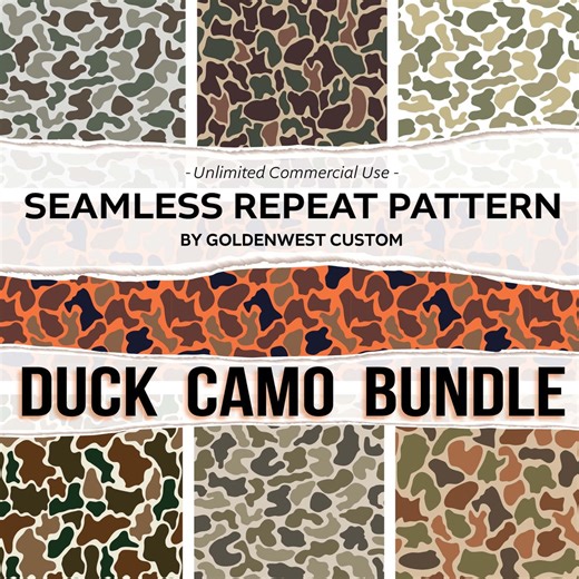 Camo Seamless Patterns, Camouflage Pattern, Duck Camo Design, Hunting Camo Graphic, Digital Download for Hunting, Old School Duck Camo - Etsy