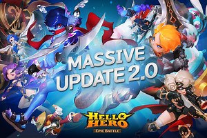 http://m.onelink.me/5a368d62 ★The Massive 2.0 Update is Here!★ - Battle Rivals Around the Globe in Squad Wars! - Enjoy Episode Adventures filled with Limited Edition Costumes! - Explore Two New Planets & 20 Additional Heroes to Recruit! Plus 1,000 Diamonds and up to 5,000.000 Gold when you Log in! This is the biggest Update yet, so don't miss out! Happy Gaming! | Hello Hero: Epic Battle (Defunct)