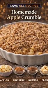 🍎 Homemade Apple Crumble | Save all Recipes