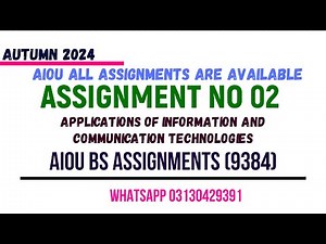 ASSIGNMENT NO 2 | | BS | | CODE 9384 | | AIOU BS ASSIGNMENTS | | AUTUMN 2024 |
