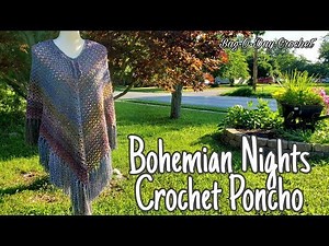 How To Crochet An Easy Poncho | Bohemian Nights | Bag O Day Crochet Tutorial #614