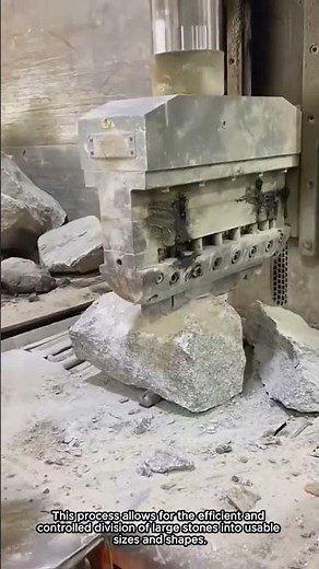 Precise Stone Splitting With Hydraulic in Action