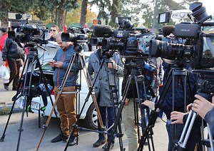 Media interview editorial image. Image of cameraman - 102711880