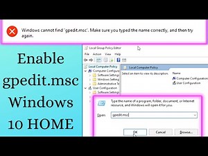 Enable Gpedit.msc In Windows 10 Home Edition | Enable Group Policy Editor (gpedit.msc) in Windows 10