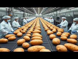 Modern Potato Chip Factory Tour: Giant Potatoes to Crispy Chips — Full Processing Line Explained