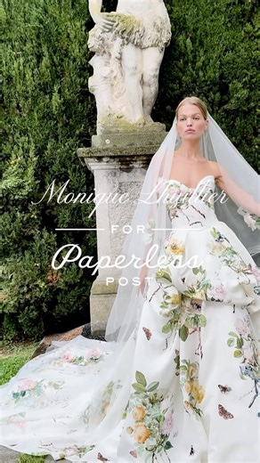 Paperless Post on Instagram: "New from @MoniqueLhuillier for @PaperlessPost: Timeless wedding invitations that feel nothing short of a fairytale. Tap the link in our bio to find the perfect design."