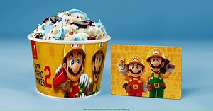 Now until October 15th, you will receive a collectible My Nintendo point code card with the purchase of Mario & Luigi’s Masterpiece Creation™ or Rainbow Sprinkle Road cake. Don’t forget to enter our sweepstakes* for your chance to win a Nintendo Switch system: https://www.coldstonecreamery.com/nintendo/ *NO PURCHASE NECESSARY TO ENTER OR WIN. Sweepstakes begins on August 28, 2019 at 12:00 A.M., Scottsdale, Arizona time and ends October 15, 2019 at 11:59 P.M., Scottsdale, Arizona time. Open only 