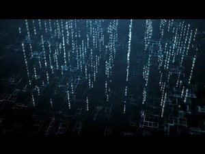 Digital Binary Code Structure Background Stock Motion Graphics