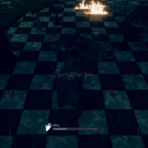 Exploring a Dark Video Game World with Monsters