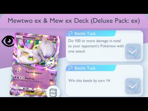 Pokémon TCG Pocket - Mewtwo ex & Mew ex Deck (Deluxe Pack: ex) | Damage Mission