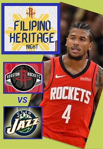 213K views · 6.4K reactions |  Houston Rockets’ 퐅퐢퐥퐢퐩퐢퐧퐨 퐇퐞퐫퐢퐭퐚퐠퐞 퐍퐢퐠퐡퐭 Presented by EVA Airways Corp. 4/2/2025 #nba #jalengreen #houstonrockets #utahjazz #jordanclarkson #toyotacenter #basketball #filipino @highlight @followers | Darlene Reyes - Maimai | Facebook