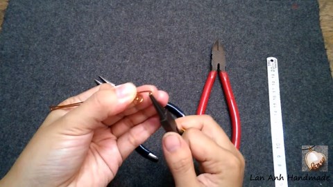 Simple sea waves copper ring - How to make wire jewelry 87