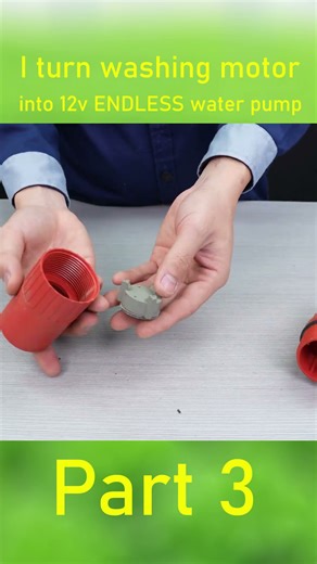 I turn washing machine motor into 12v ENDLESS water pump part 3