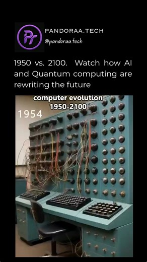 Pandoraa Tech on Instagram: "HEADLINE: Engineering the future: 150 years of computer evolution. 🖥️⏳ THE UPDATE: We are tracking the massive leap in computing power as we move from the analog age into the speculative future of 2100. This viral timeline—highlighting milestones from room-sized vacuum tube machines of the 1950s to futuristic brain-computer interfaces (BCIs)—visualizes the relentless pace of Moore’s Law. THE TECH: The Past (1950s-1970s): An era defined by massive vacuum tubes and tr