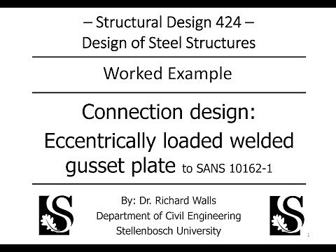 Steel Design - Connections - Design of welds with an eccentric load - SD424