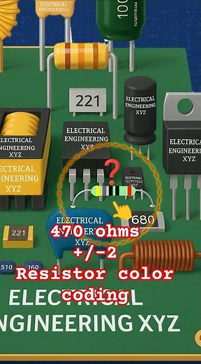 470 ohms #resistorcolorcode #electricalengineeringxyz