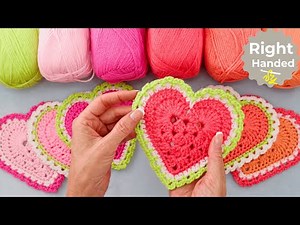 Crochet Heart Coaster - Easy Crochet Valentine Ideas
