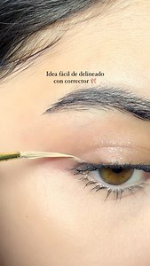 1.1M views · 104K reactions | Idea fácil de delineado con corrector 並 #Maquillaje #makeup #maquillajetips #maquillajetutorial #maquillajedeojos #tutorial #tutorialdemaquillaje #tipsdemaquillaje #maquillajenatural #maquillajefacil #tutorial #delineado #delineador #corrector | Makeupteca | Facebook