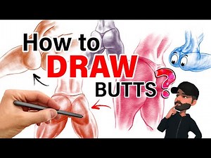 How to draw Butts. Female glutes drawing.