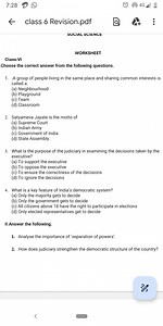 7:28class 6 Revision.pdfSOCIAL SCIENCEWORKSHEETClass:VIC... | Filo