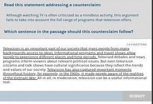 Read this statement addressing a counterclaim:Although watchi... | Filo