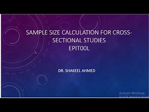 How to Calculate Sample Size in Estimating Proportion (Prevalence): Epitools