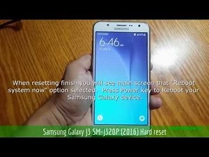 Samsung Galaxy J3 SM-J320P (2016) Hard reset