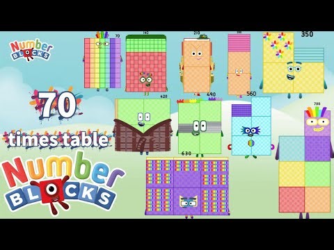 NUMBERBLOCKS 70 TIMES TABLE | LEARN TO COUNT BIG NUMBERS MULTIPLICATION | LEARNINGBLOCKS_ID