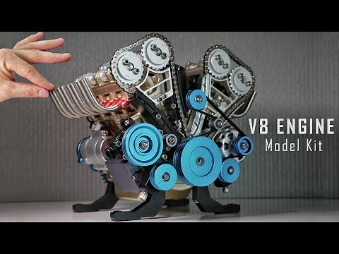 Building a V8 Engine Model Kit. Assembling and Starting the V8 Engine